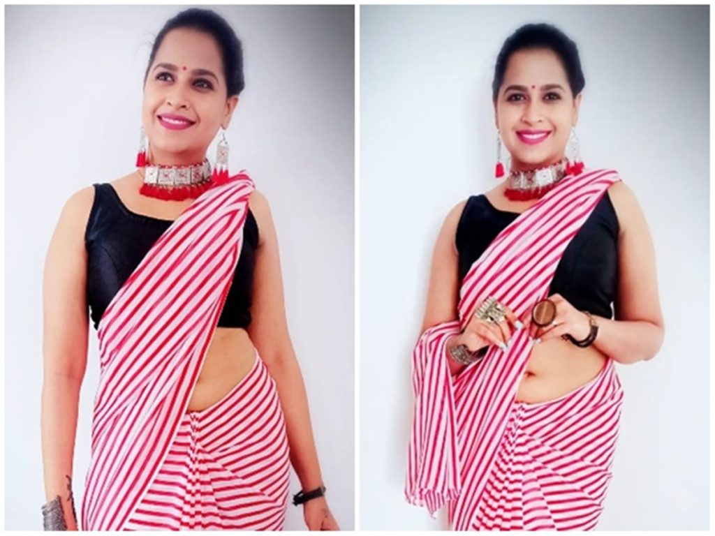 സാരിയില്‍ കിടിലന്‍ ലുക്കില്‍ സാധിക - Screenima